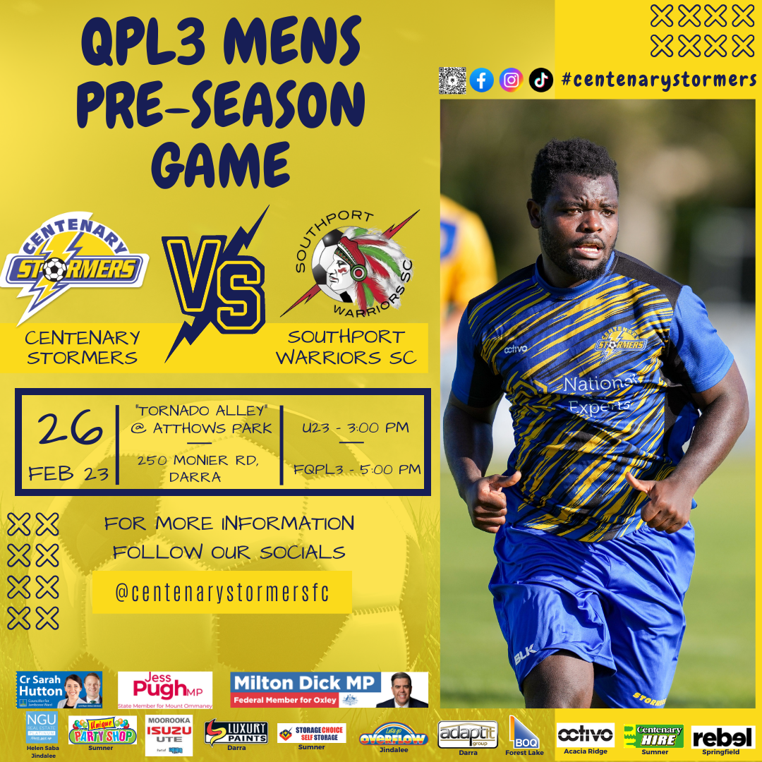Final Pre-Season Game Sunday 26/02 – Centenary Stormers
