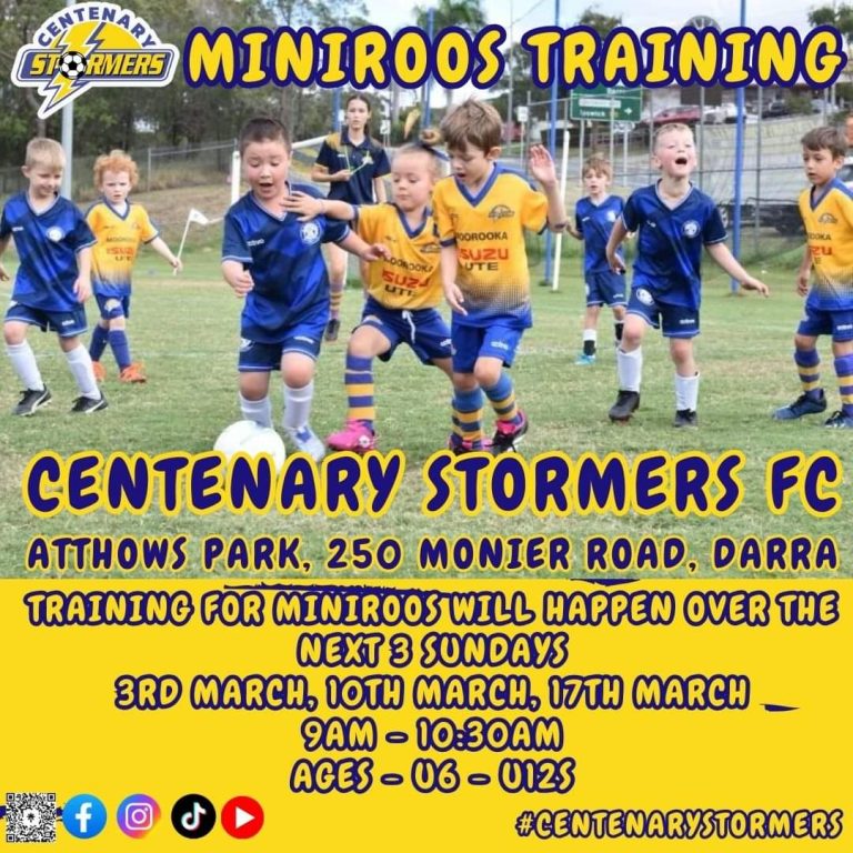 MiniRoos Training (Ages 6 to 12) – Centenary Stormers
