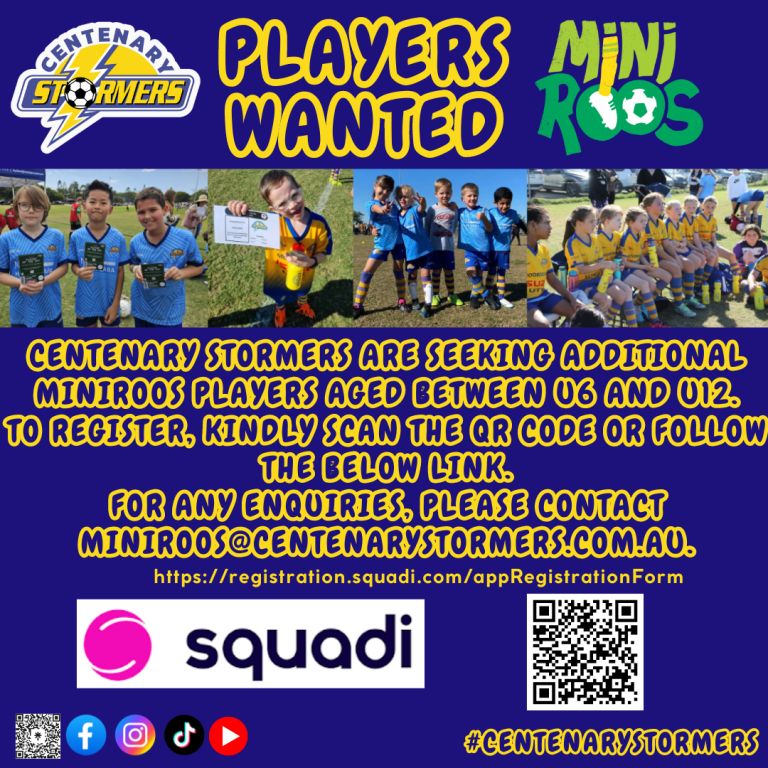 📢 MINIROOS PLAYERS WANTED 📢 – Centenary Stormers