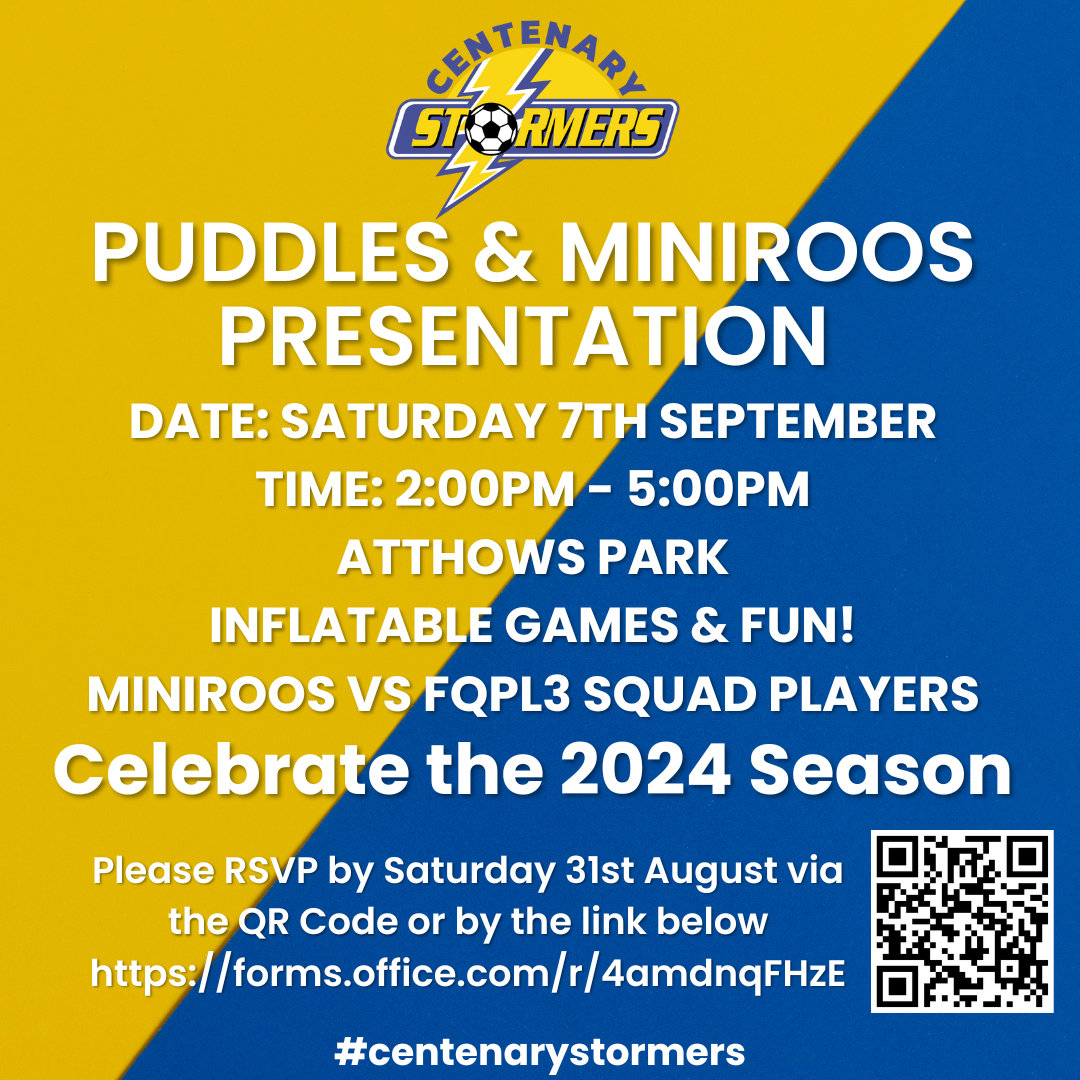 PUDDLES & MINIROOS PRESENATION – Centenary Stormers
